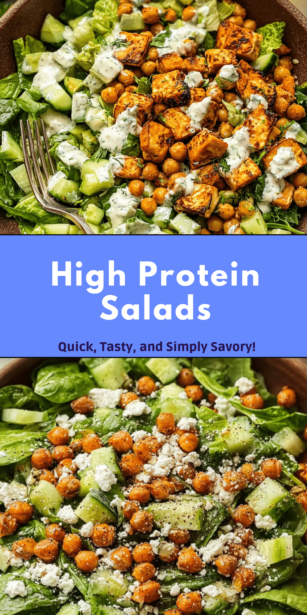 High Protein Salads | Just So Savory