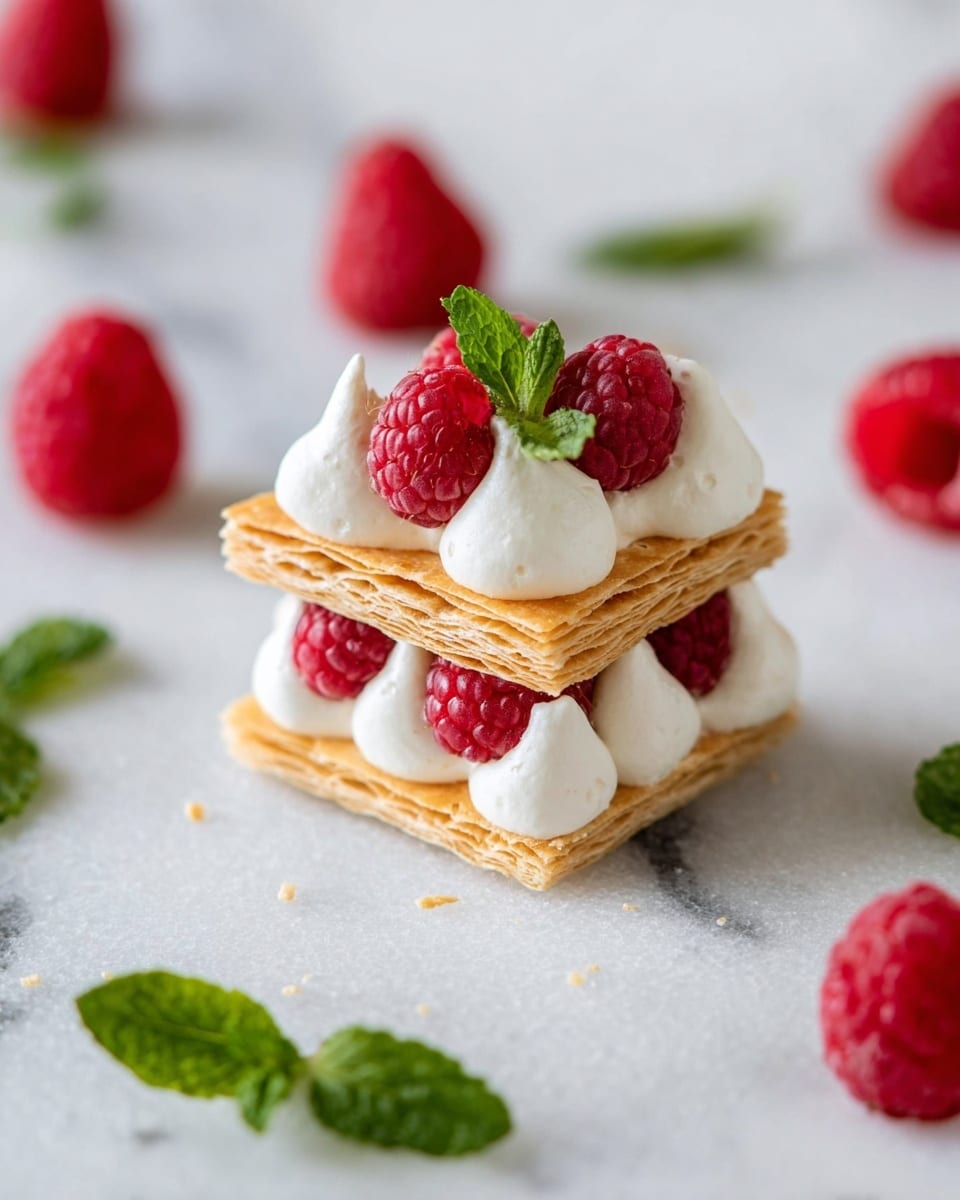 Raspberry Mille-Feuille Cookies: Elegant French Pastry Delight