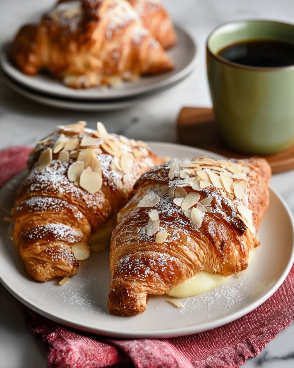 French Almond Croissants Bakery Style – Irresistible French Pastry