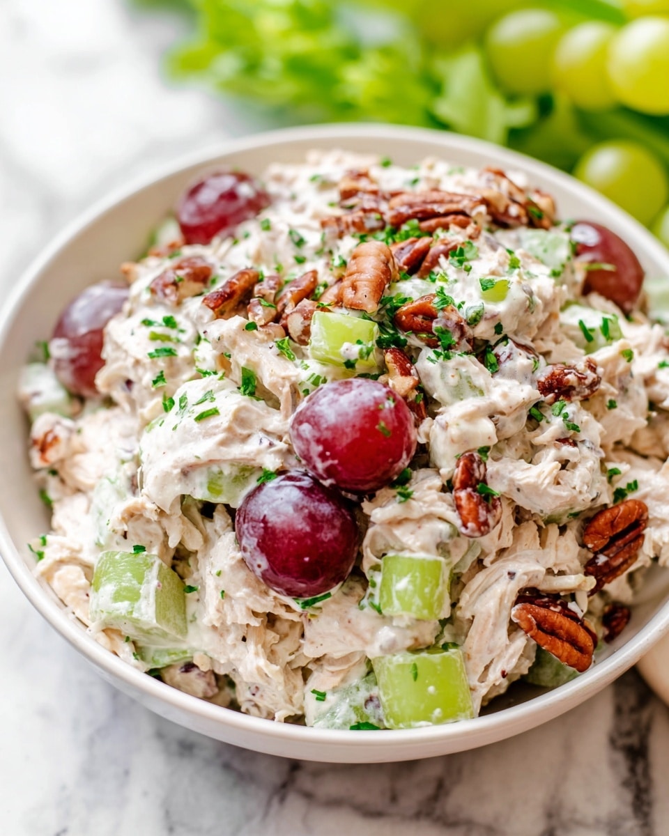 Creamy Chicken Salad with Red Grapes & Pecans | Fresh & Tasty