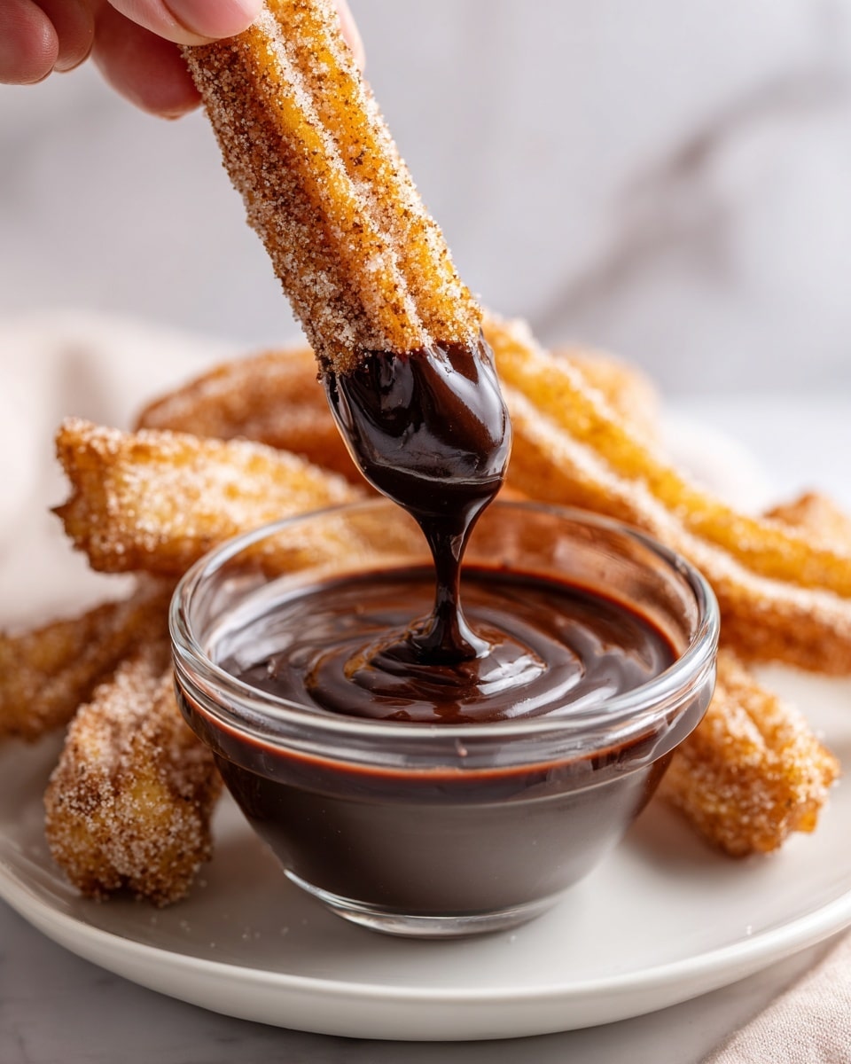 Baked Churros with Cinnamon Sugar and Dipping Sauces – Irresistibly Crispy!