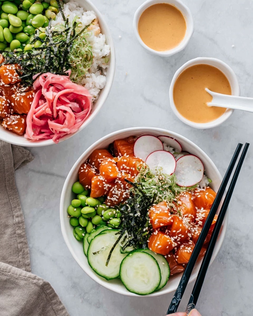Salmon Poke Bowls: Vibrant & Flavorful Seafood Delight