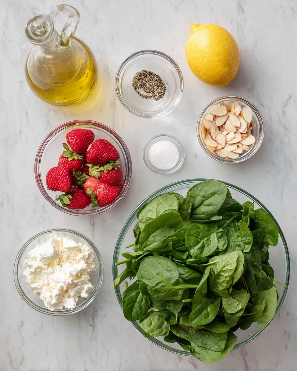 Spinach Strawberry Salad with Basil Vinaigrette | Fresh & Healthy