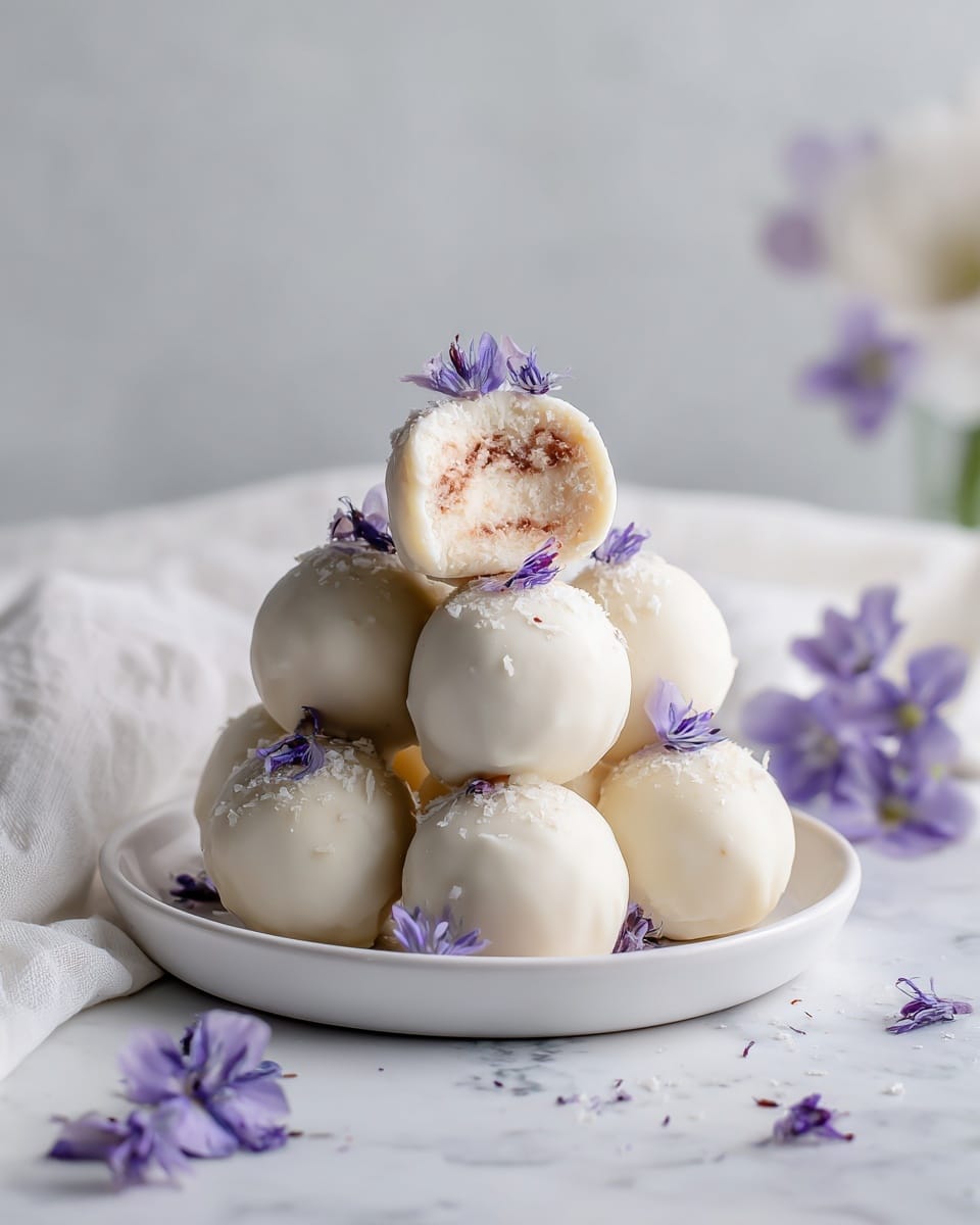 Honey Lavender White Chocolate Truffles: Elegant Dessert Delight