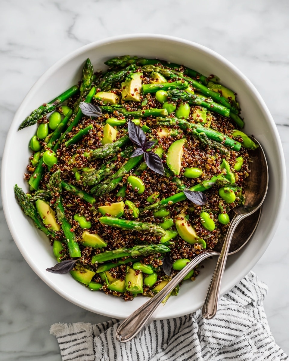 Crispy Quinoa and Roasted Asparagus Salad - Vibrant & Healthy