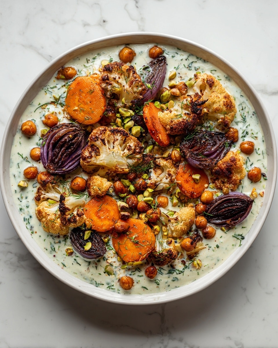 Sweet and Spicy Mediterranean Bowl with Mint Yogurt Sauce